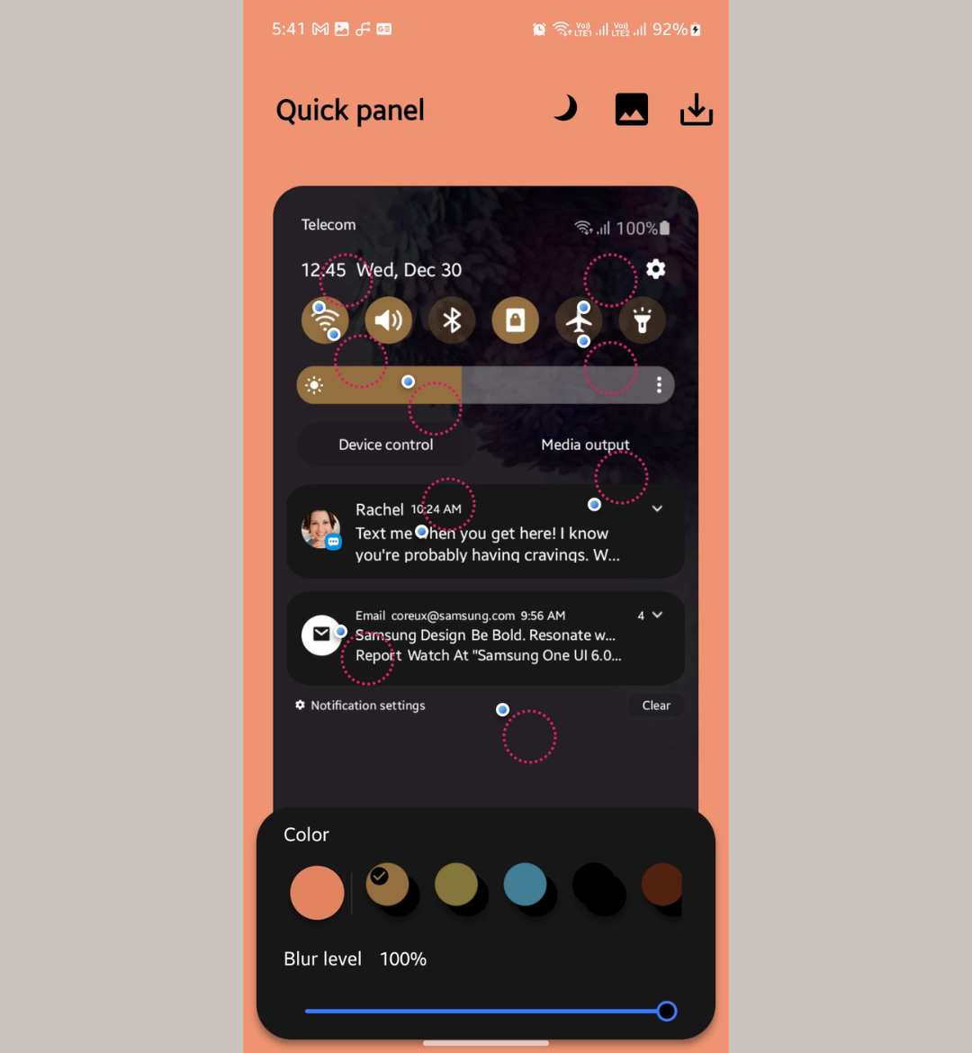 One UI 6: How to Change Notification Panel Color | TheMobileHunt